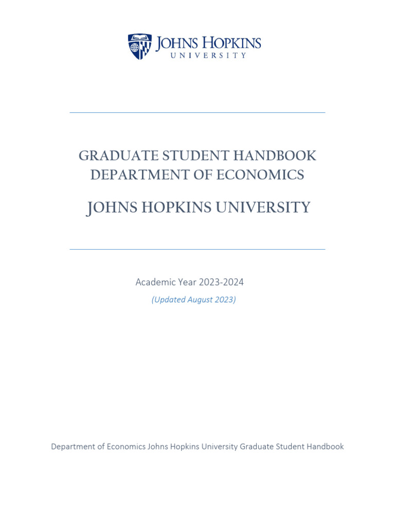 Economics PhD Student Guide | PDF | Thesis | Mentorship