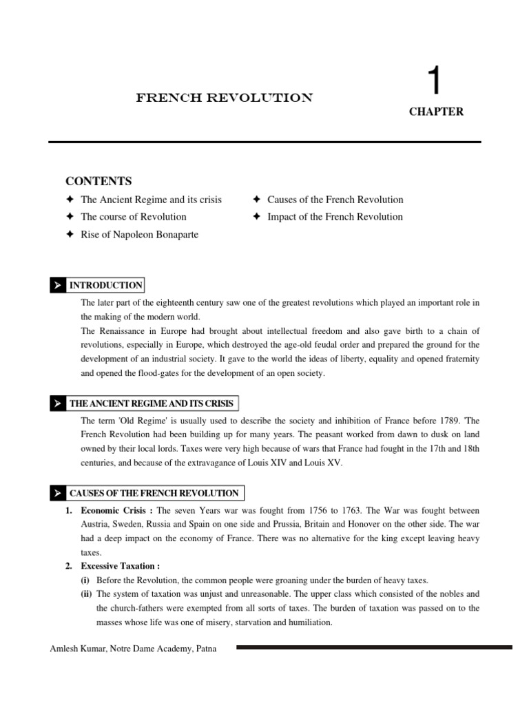 French Revolution Notes | PDF | French Revolution | France