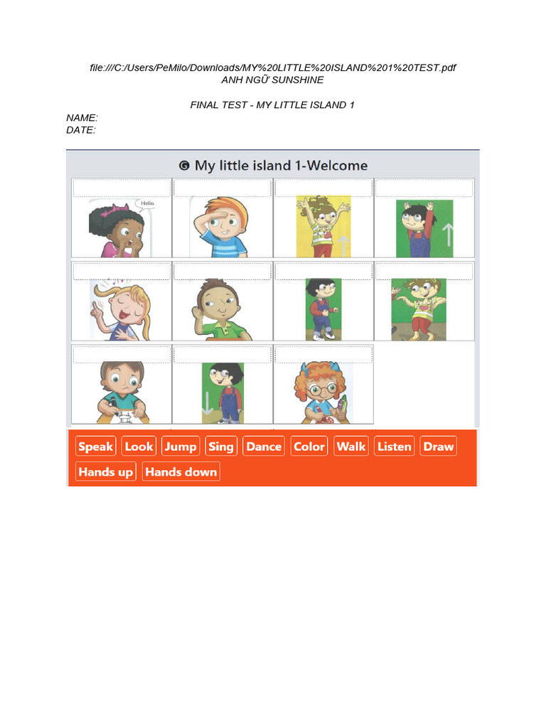 My Little Island 1 Test | PDF