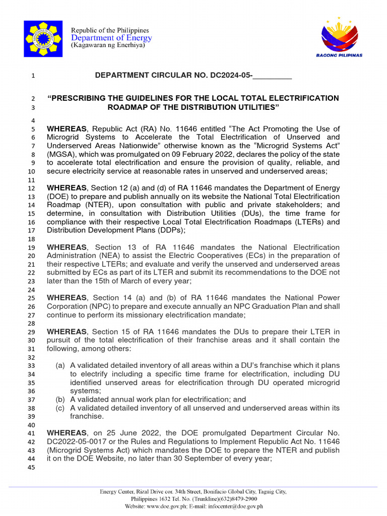 Draft Circular On LTER-Guidelines | PDF | Electric Power | Power (Physics)