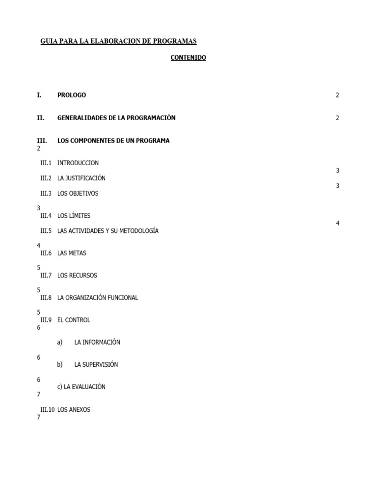Guia para La Elaboracion de Programas | PDF | Evaluación | Planificación