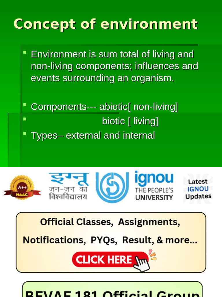 @IGNOU - BEVAE181 Chapterwise Notes | PDF | Food Web | Soil