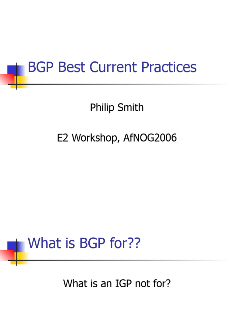 BGP Best Current Practices - Afnog Workshops | PDF | Ip Address | Router (Computing)