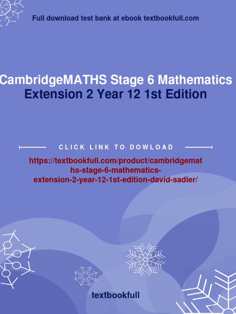 Instant Ebooks Textbook CambridgeMATHS Stage 6 Mathematics Extension 2 ...