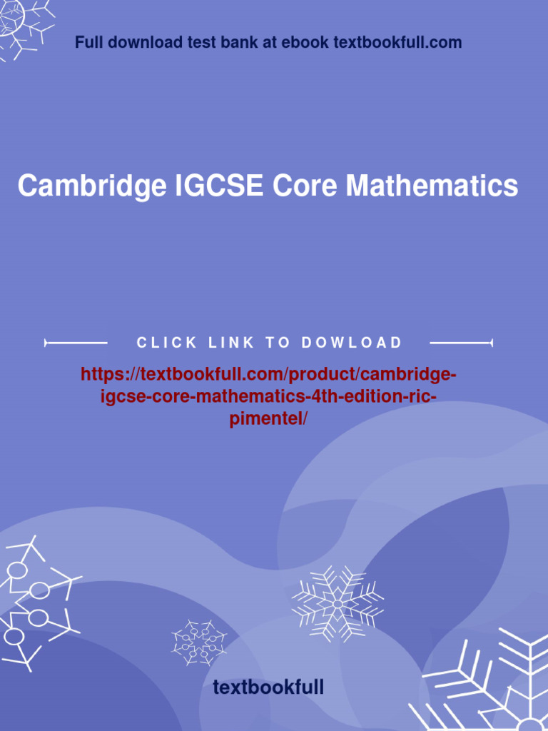 Instant Ebooks Textbook Cambridge Igcse Core Mathematics 4th Edition Ric Pimentel Download All
