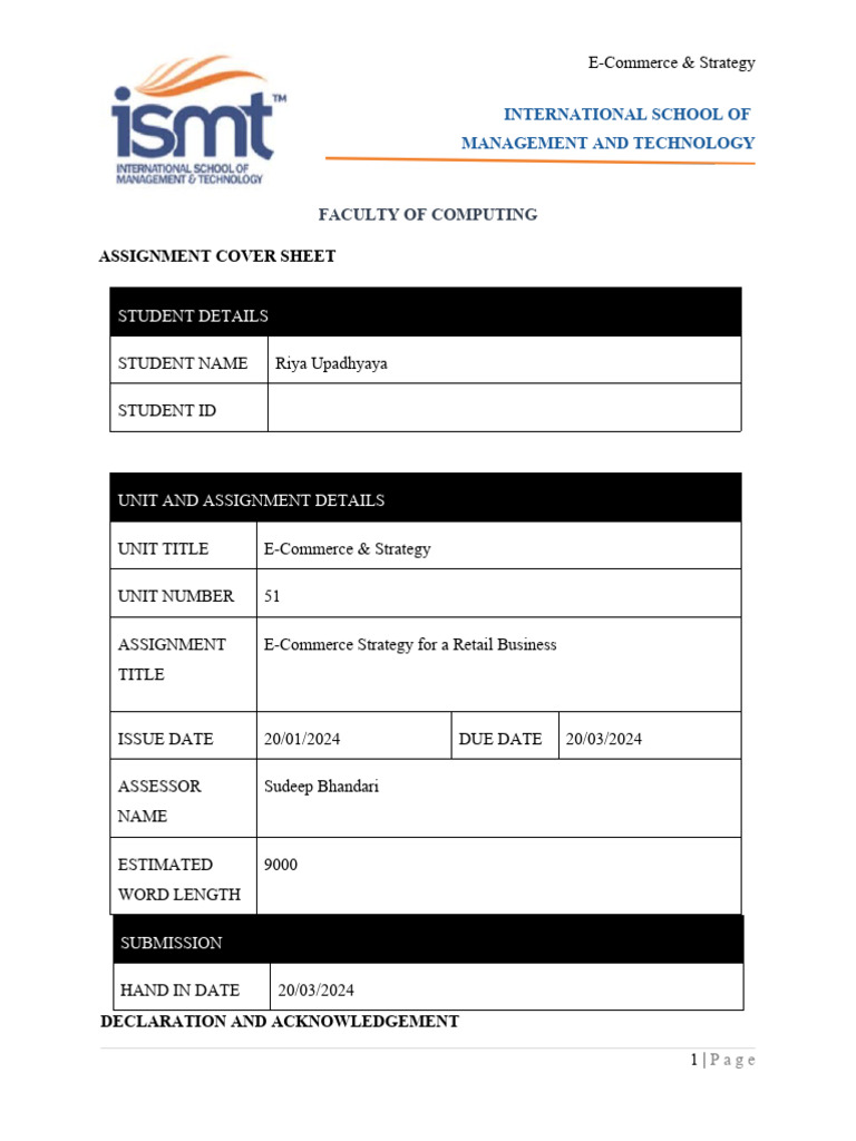 E-Commerce & Strategy | PDF | E Commerce | Databases