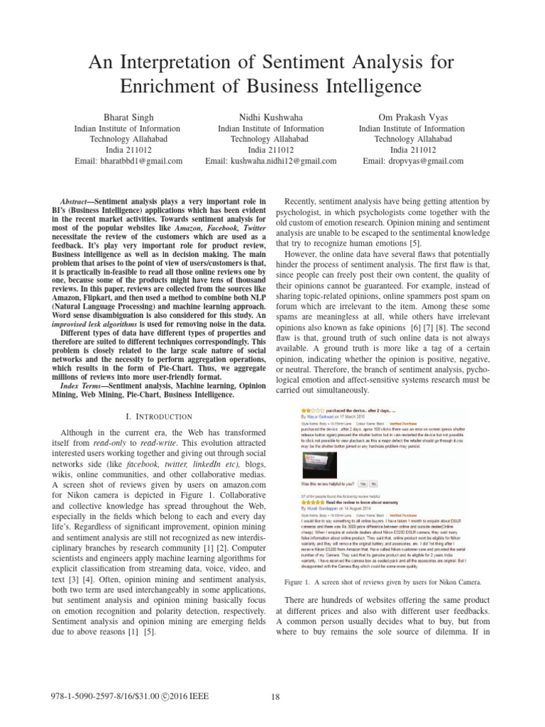 An Interpretation of Sentiment Analysis | PDF | Data Mining | Information