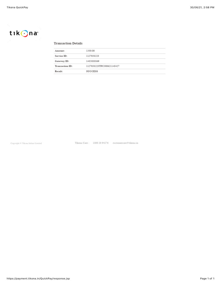 Tikona QuickPay | PDF