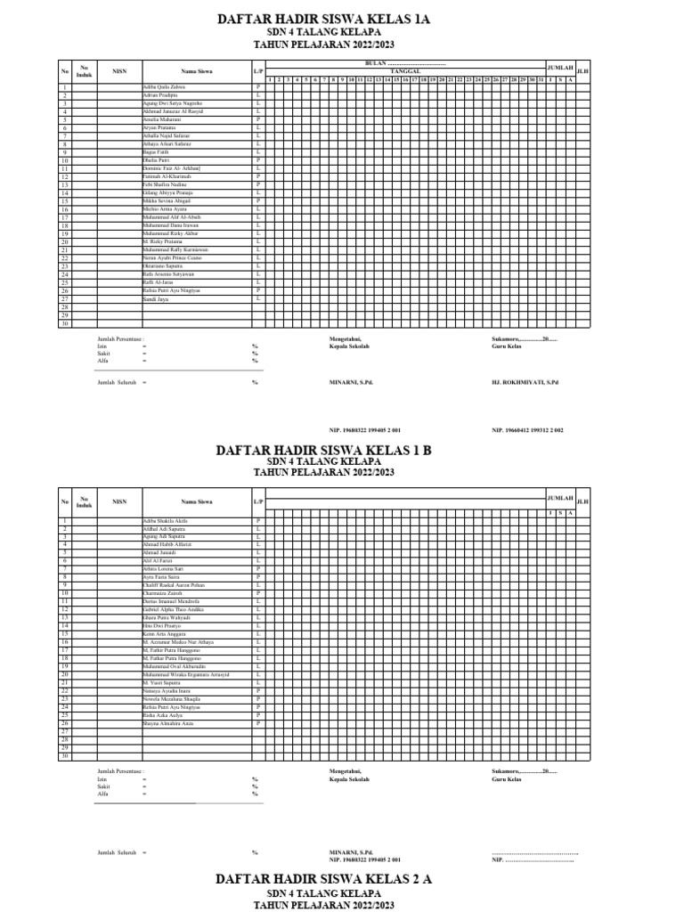 ABSEN_SISWA_TP_2022-2023 | PDF
