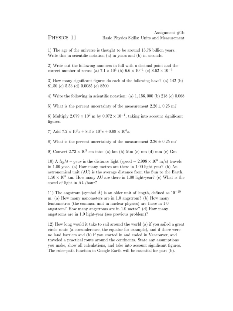 Assignment #1b (Measurement) | PDF | Teaching Methods & Materials ...