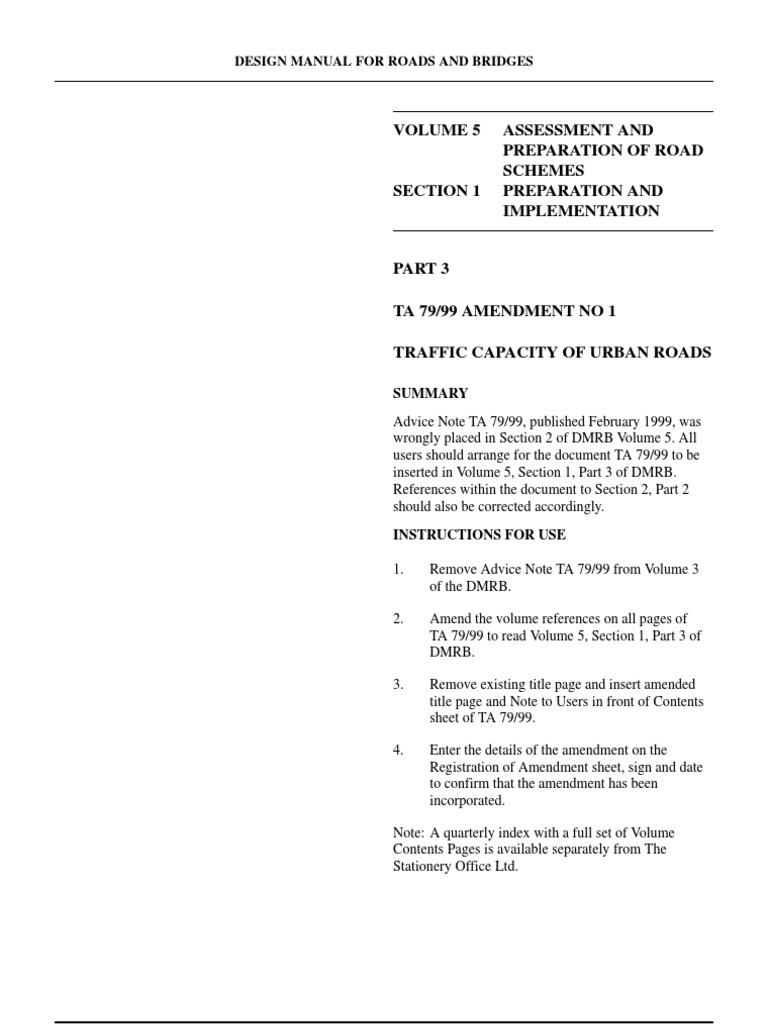 DMRB Guidelines | PDF | Controlled Access Highway | Speed Limit