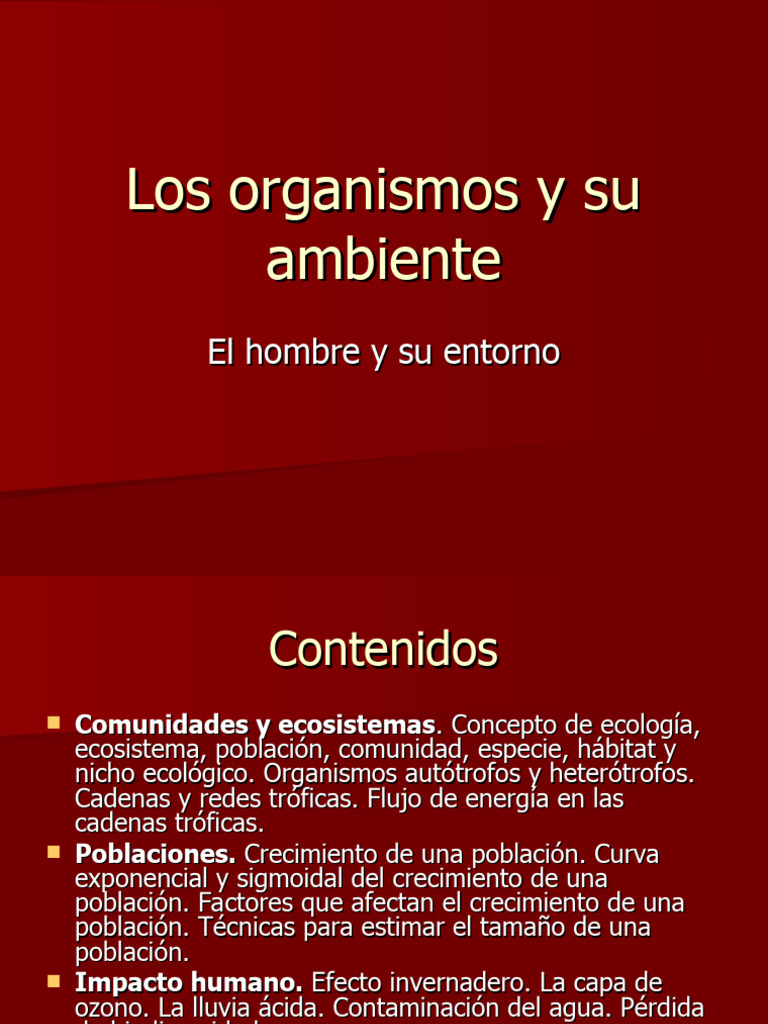 Los Organismos y Su Ambiente 2020 | PDF | Ecología | Red alimentaria