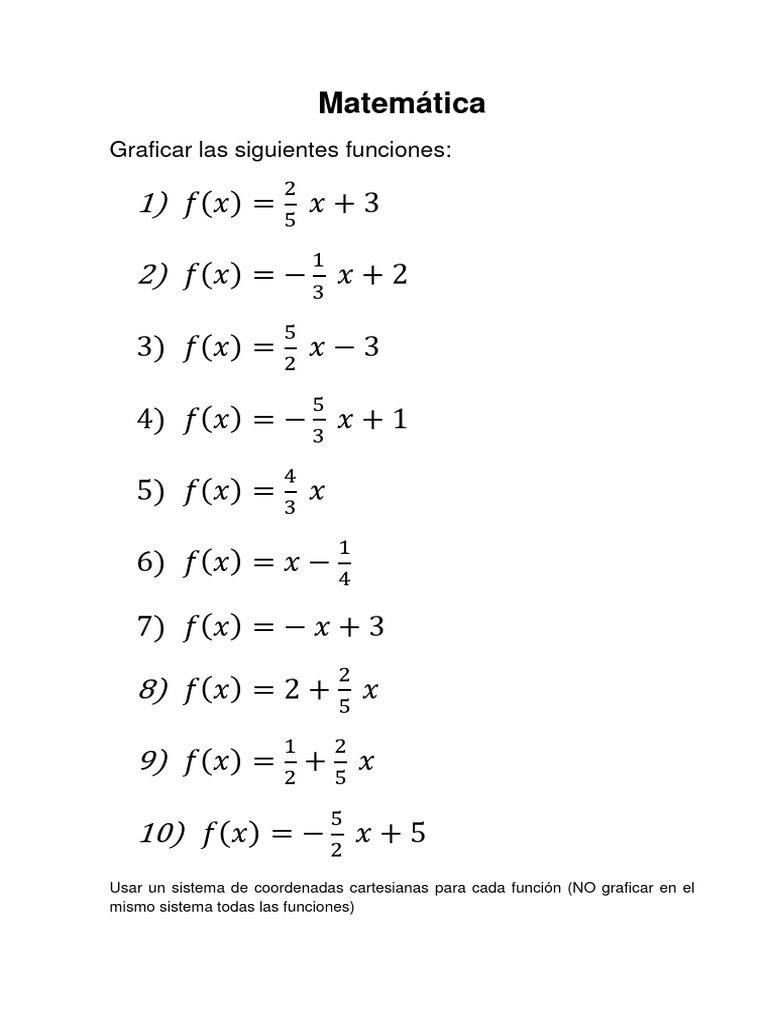 Práctico Matemática - Funcion Afin | PDF | Tecnología