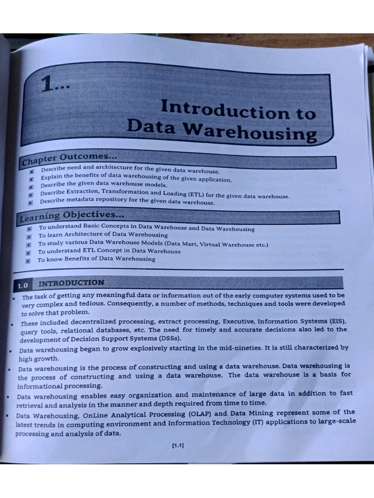 Nirali DWM (Unit 1) | PDF