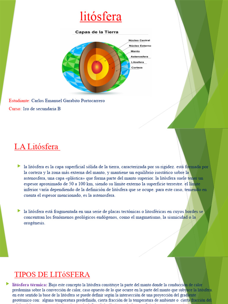 La Litosfera | PDF | Corteza (Geología) | Naturaleza