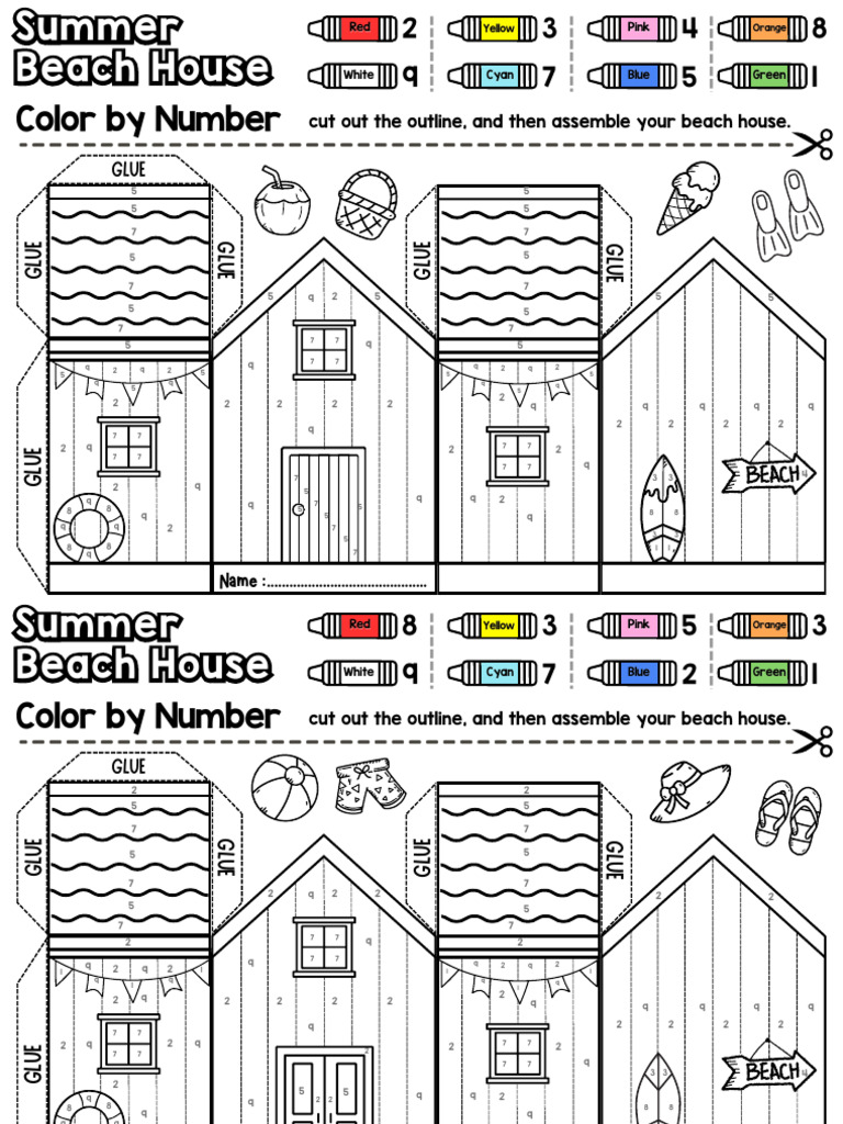 Color by Number | PDF | Cyan | Green