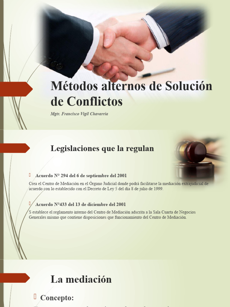 Métodos de Mediación en Conflictos | PDF | Mediación | Justicia