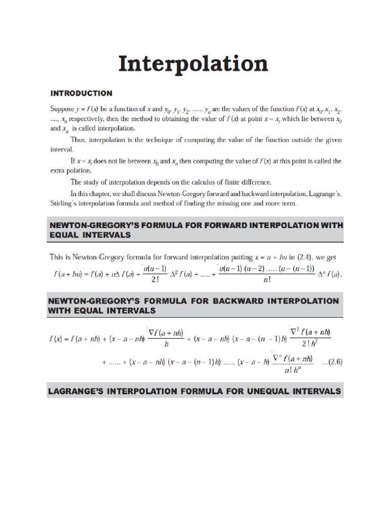 C-6 Interpolation | PDF
