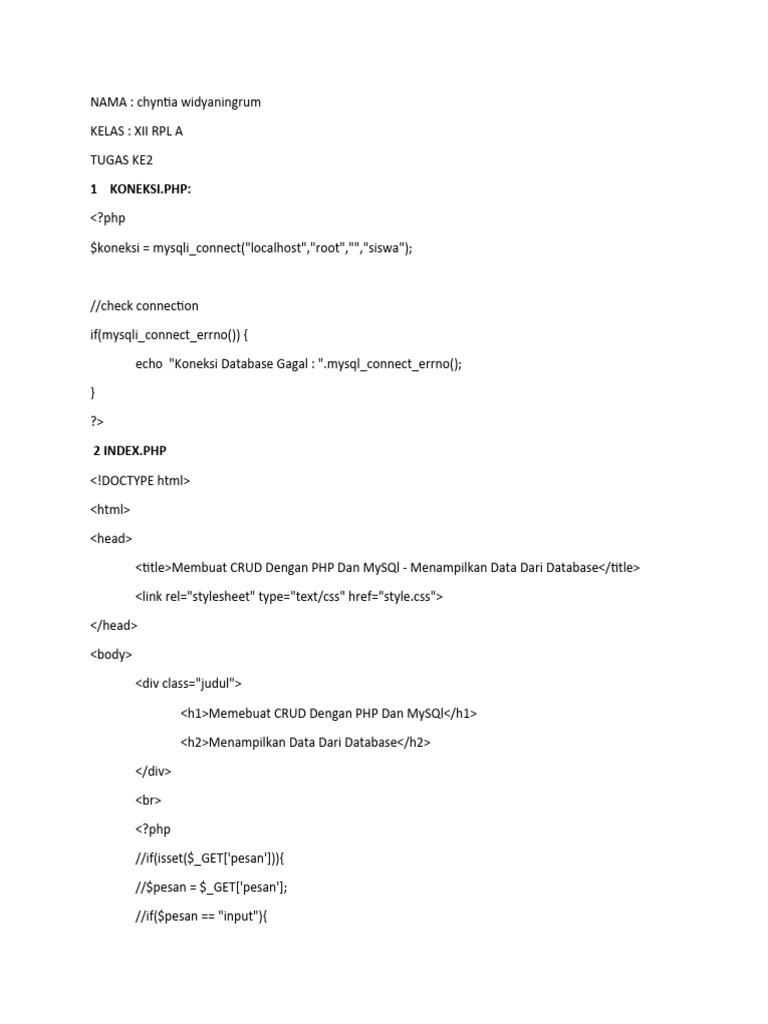 Tugas Laporan 2 Pemograman | PDF | Data | Application Software
