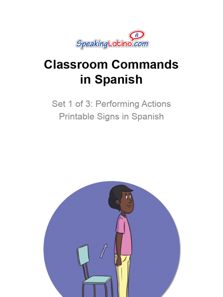 Classroom Commands in Spanish Presentation and Printable Signs 1 ...