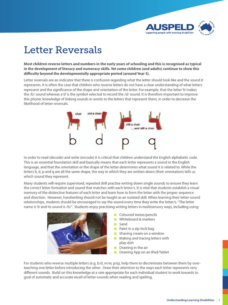 Strategies To Address Letter Reversal | PDF | Literacy | Neuroscience