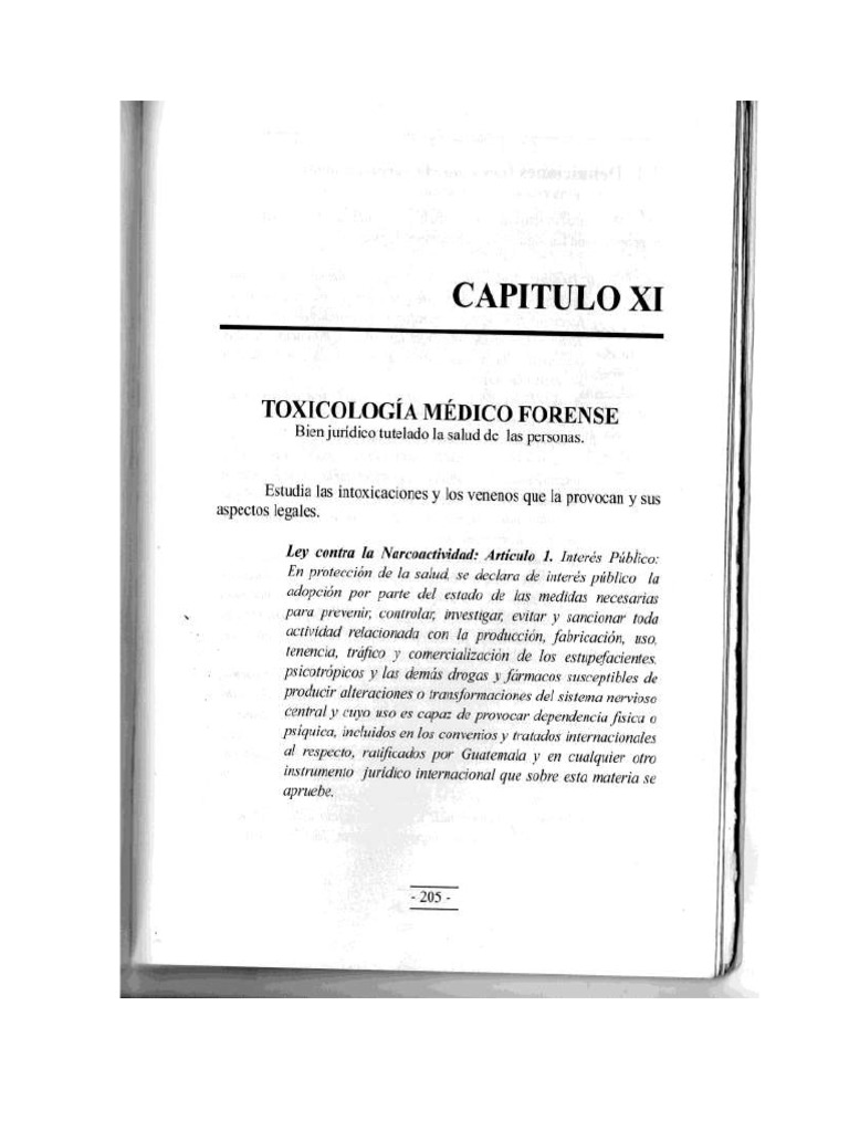 Capitulo Xi Toxicologia | PDF