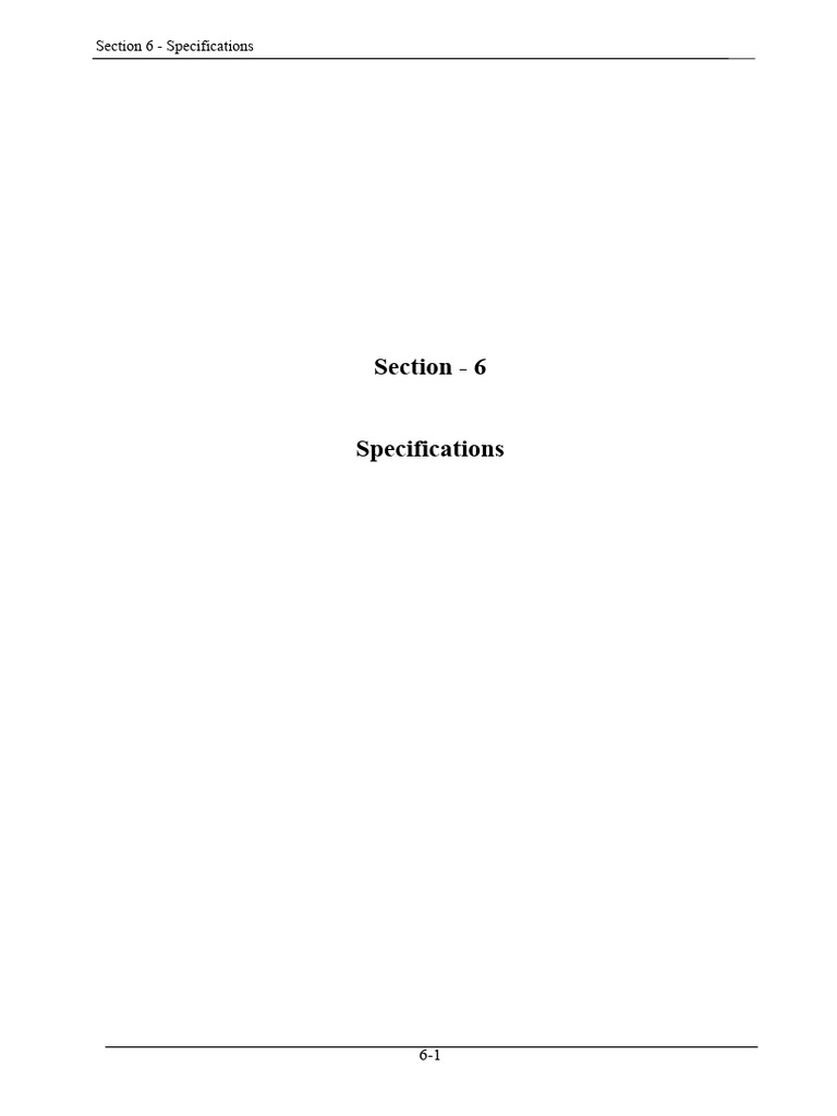 Section 6 - Specifications | PDF | Surveying | Specification (Technical ...