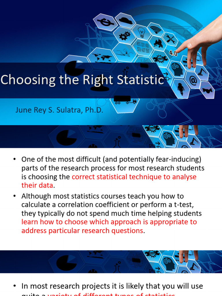 Choosing The Right Statistic | PDF | Analysis Of Variance | Student's T ...