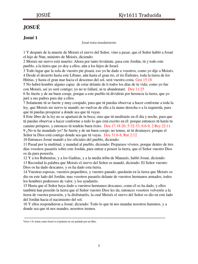 06 Josué - KJV en Español | PDF | Arca de la Alianza | Joshua