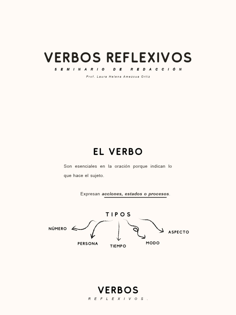 Verbos Reflexivos | PDF | Verbo | Relaciones sintácticas