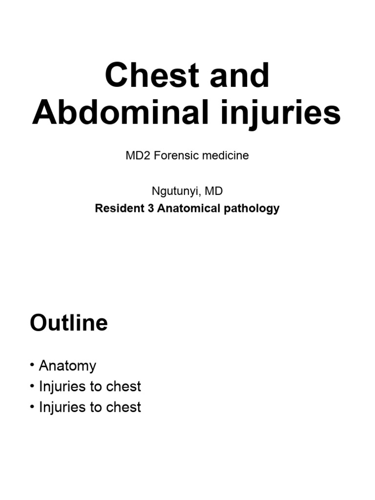 Chest and Abdominal Injury | PDF | Thorax | Lung