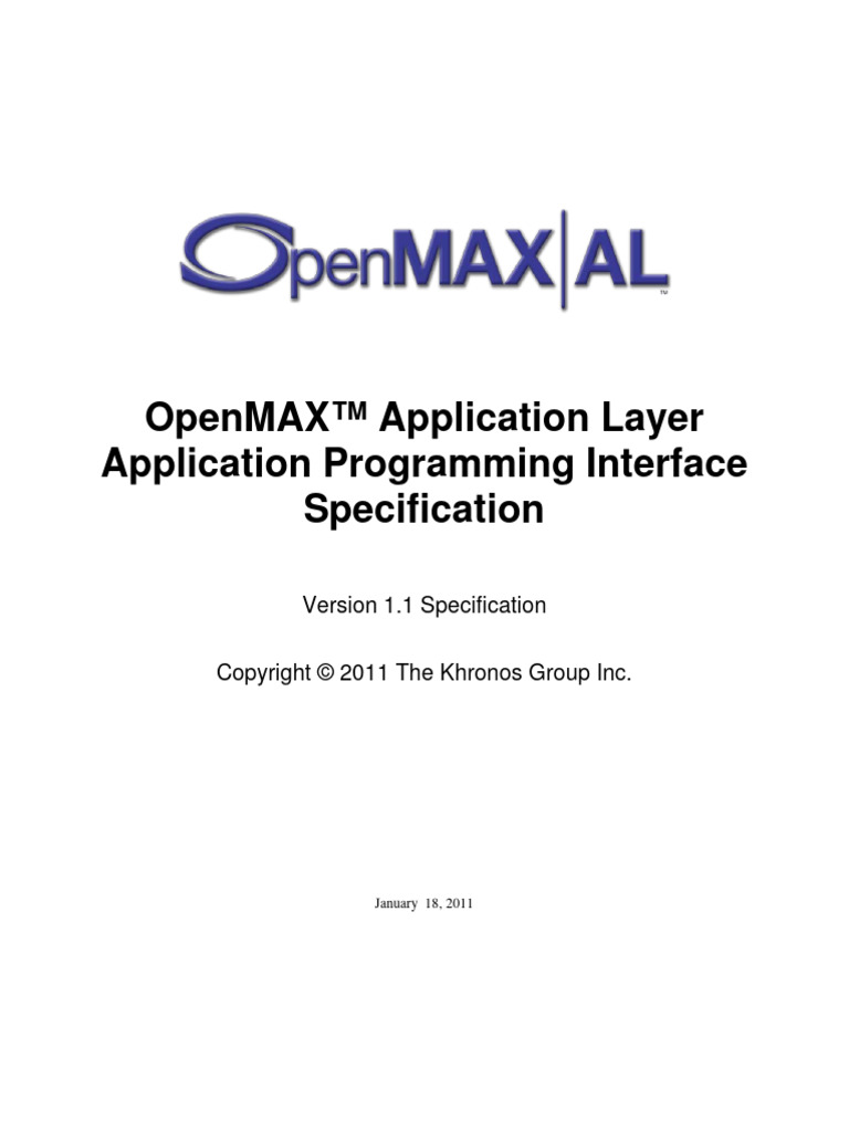 OpenMAX AL 1 1 Specification | PDF | Computing