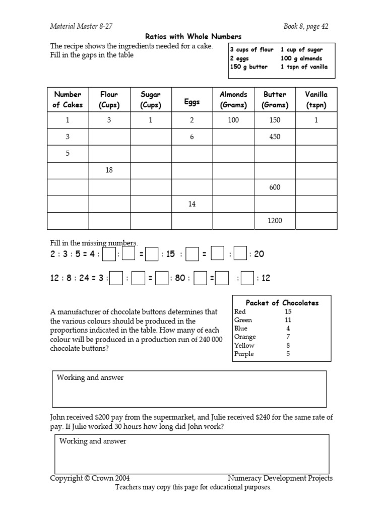 Ratio With Whole Numbers | PDF