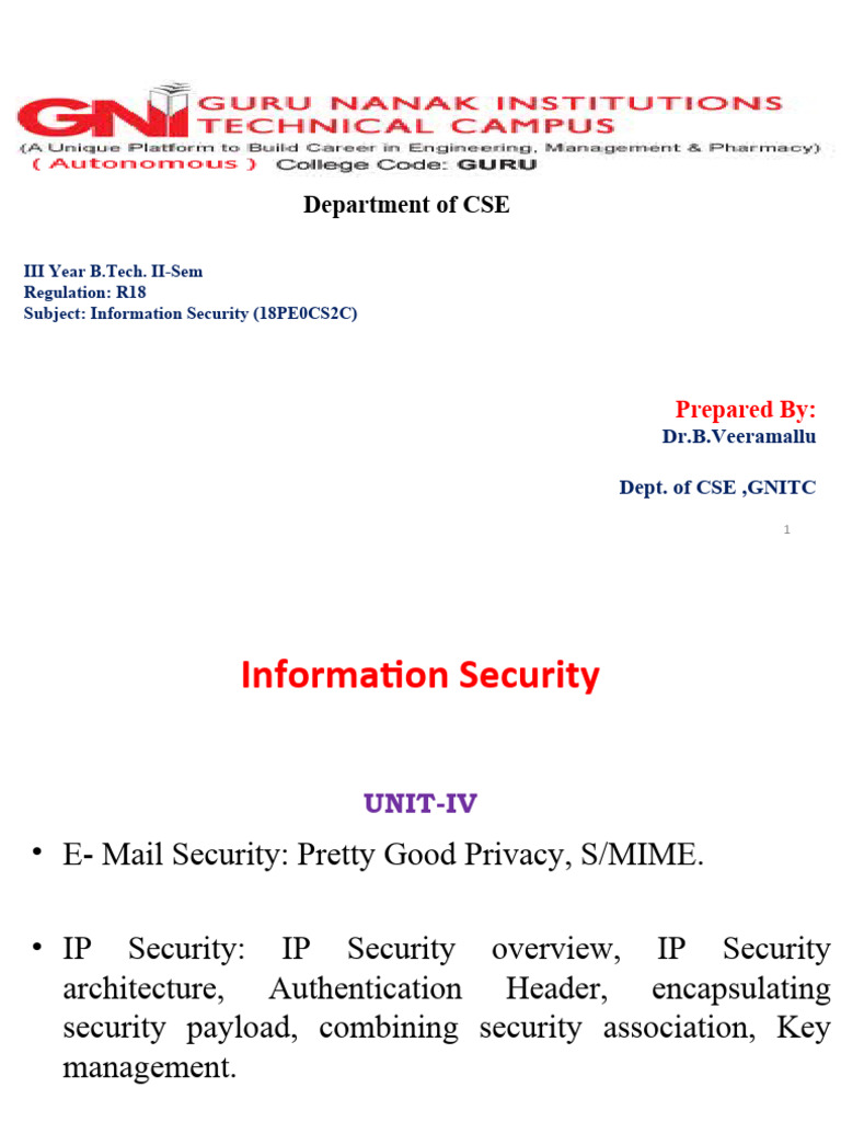 Is Unit 4 | PDF | Internet Protocols | Key (Cryptography)
