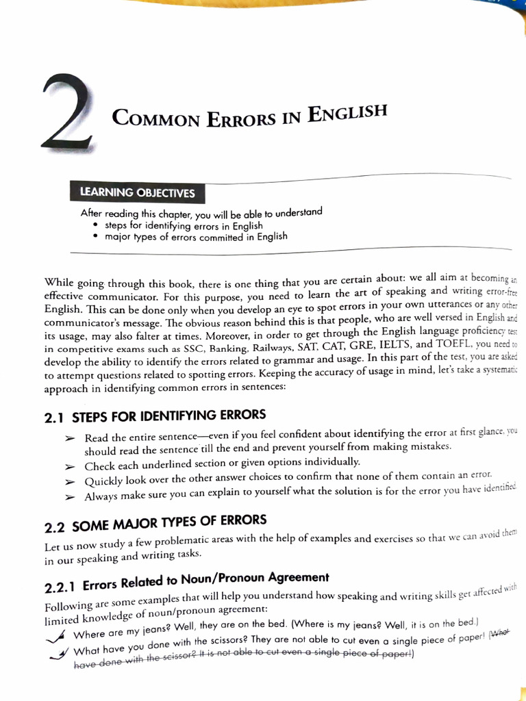 Module 2. Common Errors in English | PDF | Plural | Grammatical Number