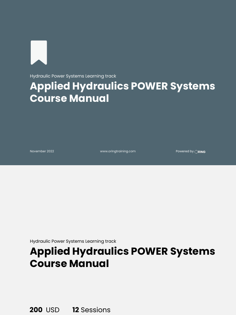 Applied Hydraulic Course Manual FEB 16-2-2023 USD | PDF | Valve ...