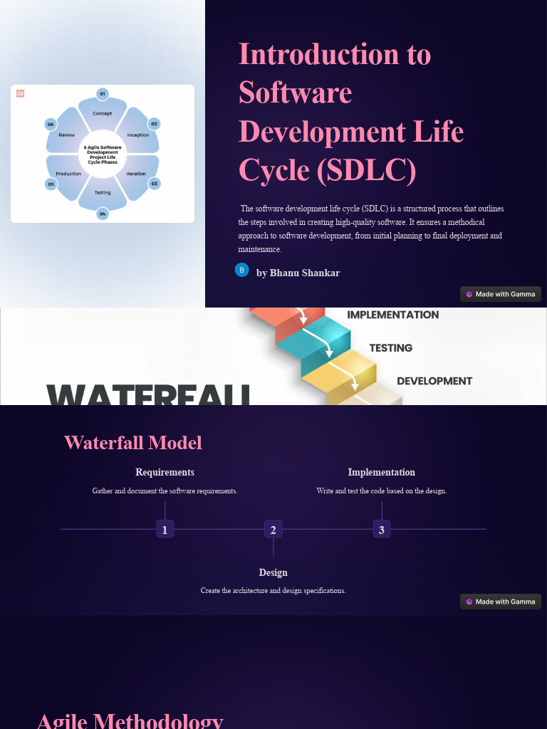 Introduction to Software Development Life Cycle SDLC | PDF | Software Development Process ...