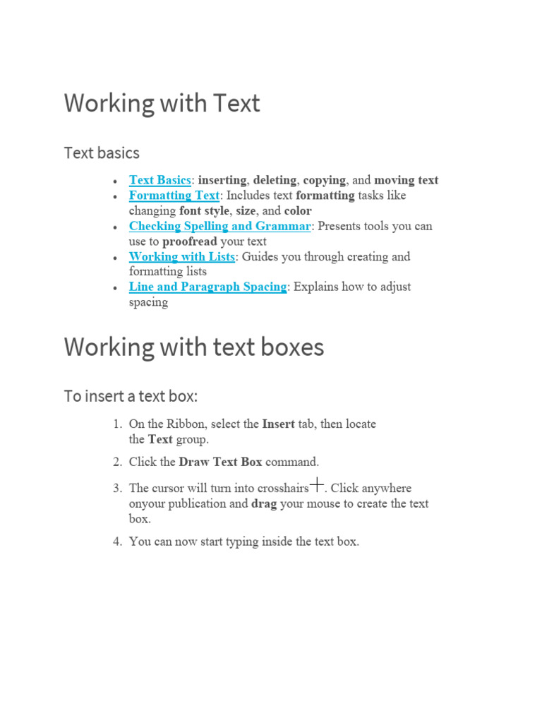 Working With Text | PDF | Typefaces | Typography