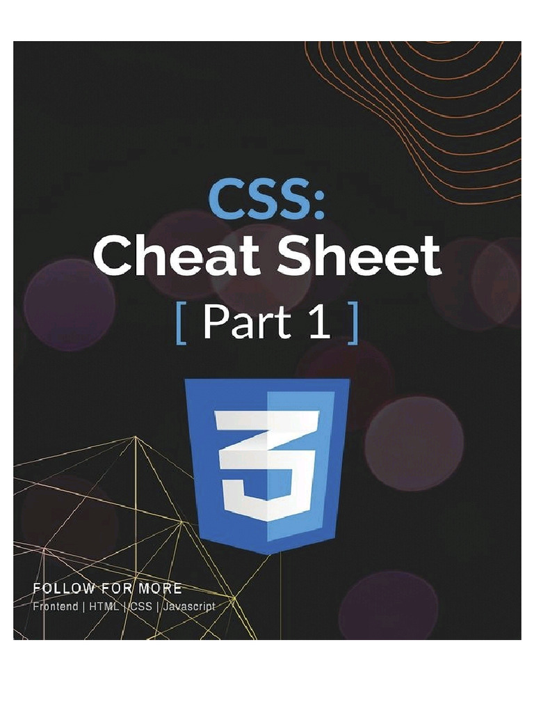 CSS Cheat Sheet | PDF