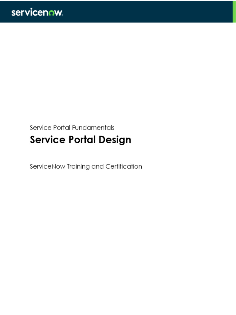 Service Portal Fundamentals - Service Portal Design | PDF | User ... Service Portal Fundamentals - Service Portal Design | PDF | User ...