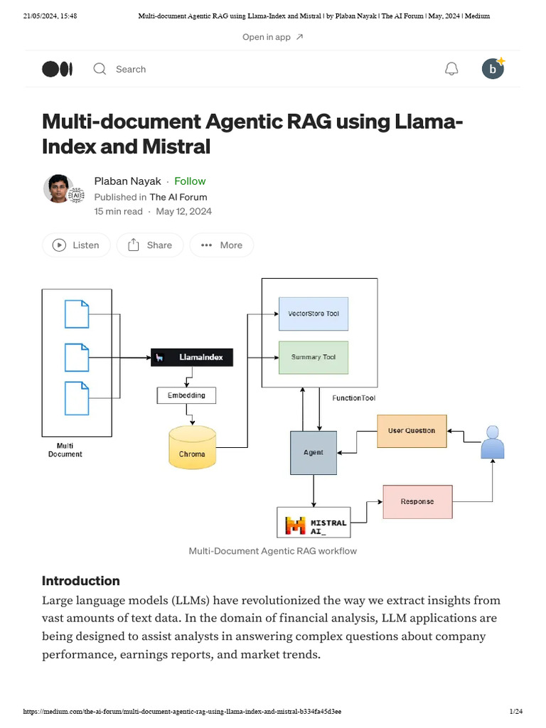 Multi-Document Agentic RAG Using Llama-Index and Mistral - by Plaban ...