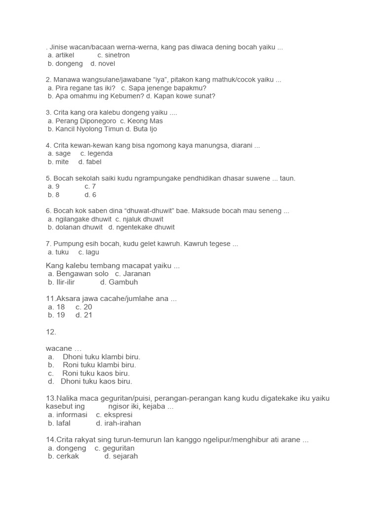 B.jawa Lat Sol | PDF
