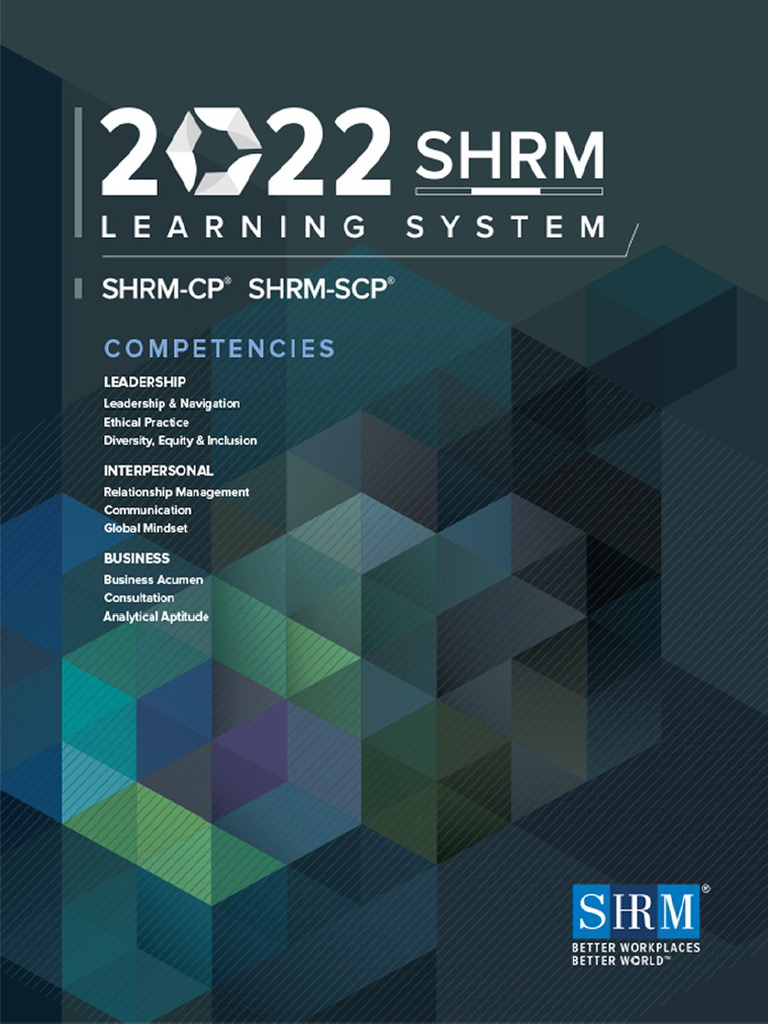 SHRM 2022-HR Competencies | PDF | Leadership | Goal