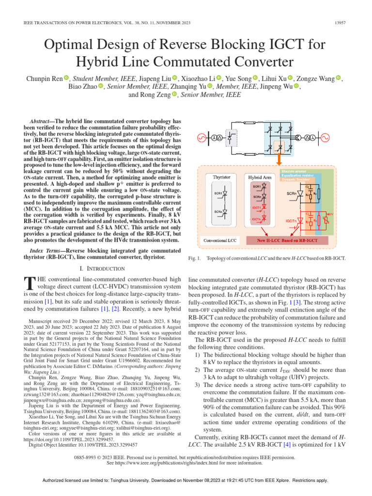 Optimal Design of Reverse Blocking IGCT | PDF | Bipolar Junction ...