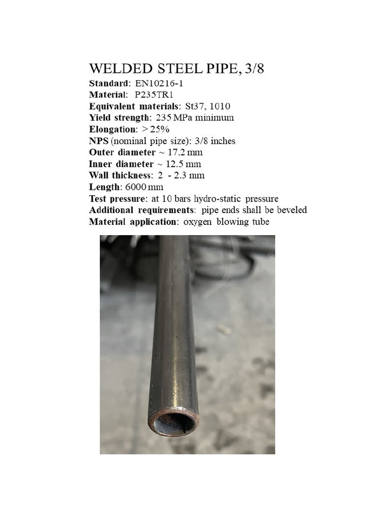 Steelpipe 3-8 Specification | PDF