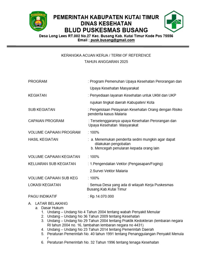 Kak Malaria 2025 | PDF