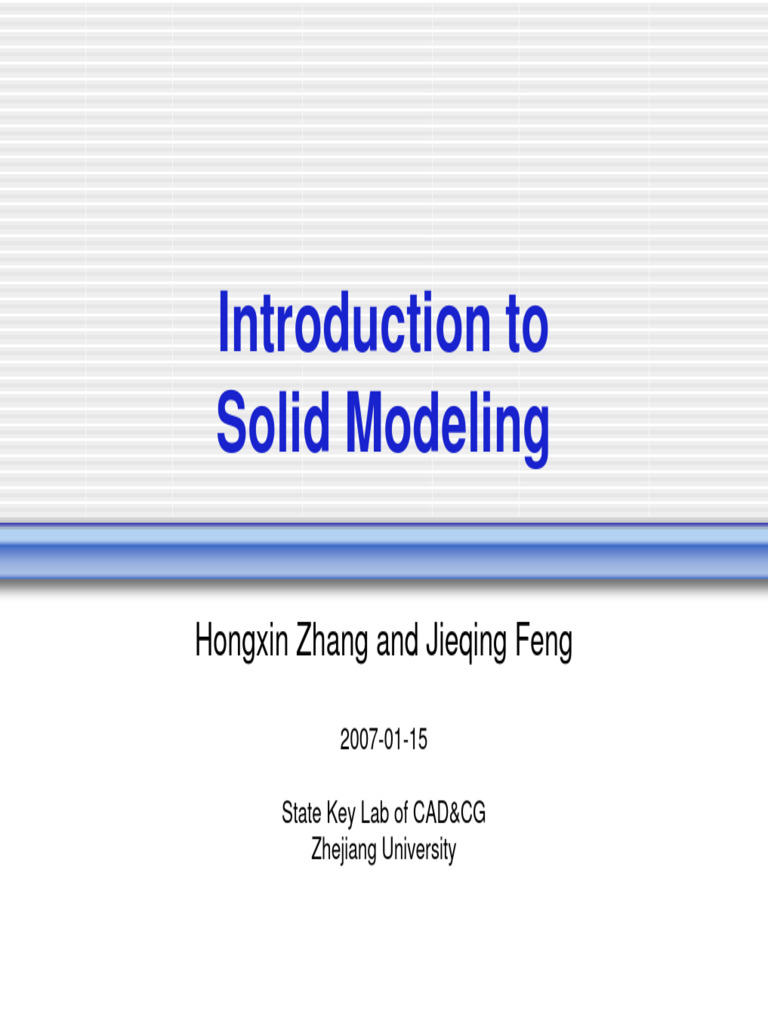 An Introduction to Solid Modeling | PDF | Vertex (Geometry) | Manifold