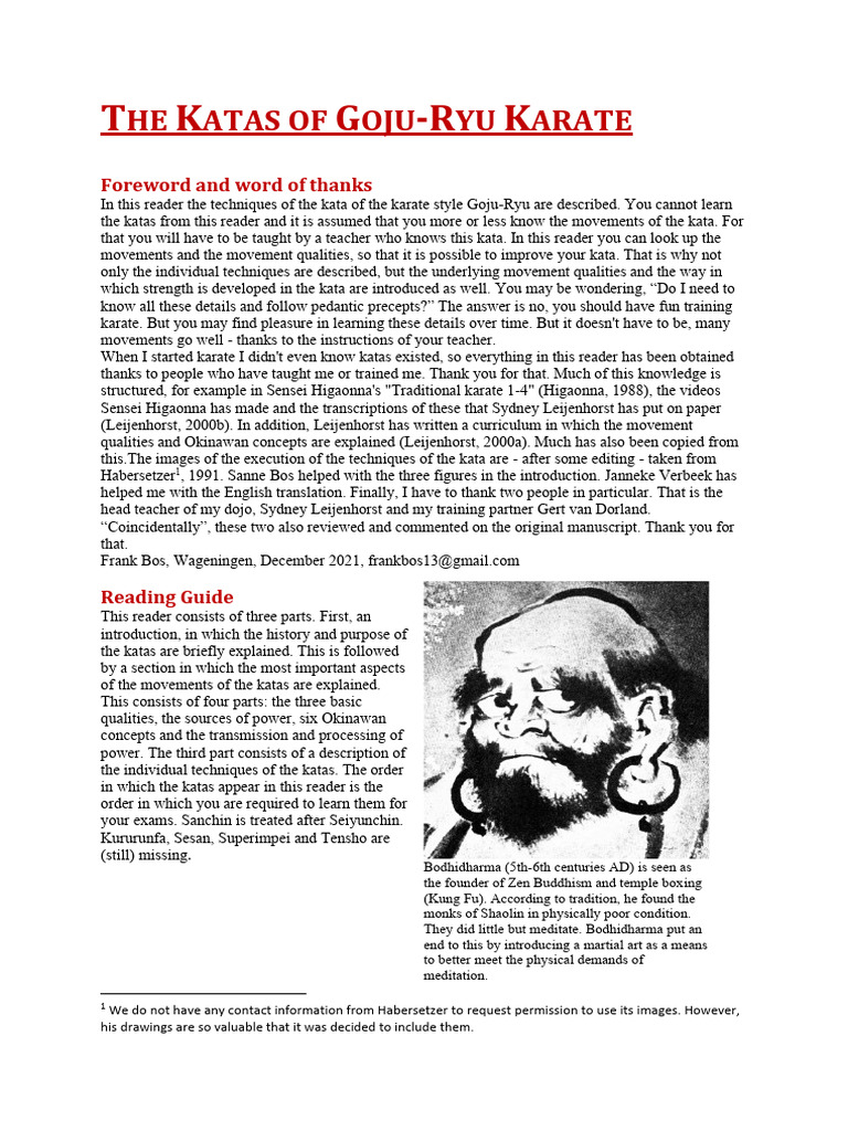 The Katas of Goju Ryu Def1 | PDF | East Asian Martial Arts | Japanese ...