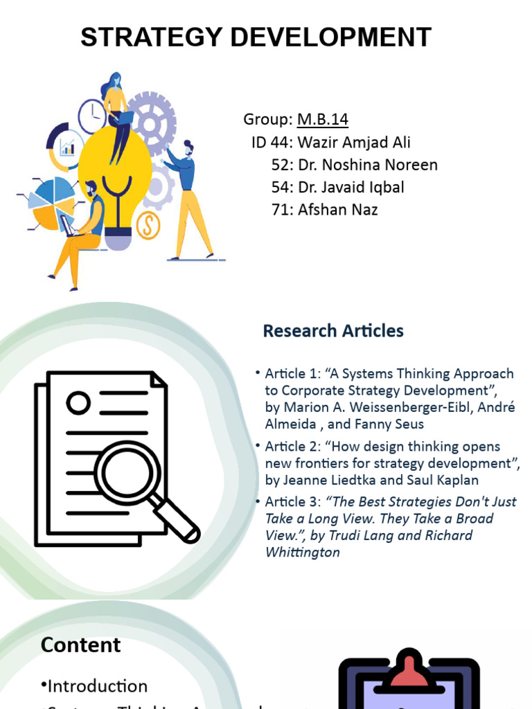 Strategy Development M.B.14 | PDF | Strategic Management | Design Thinking