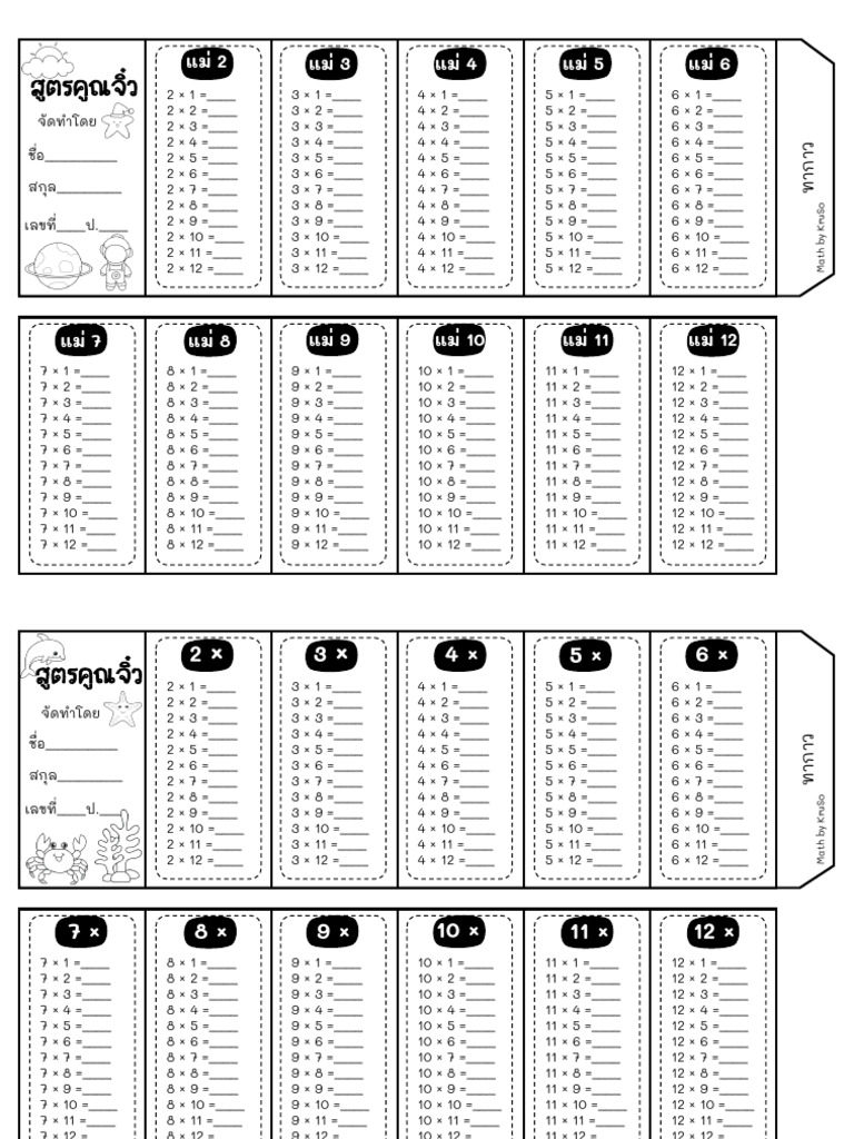 Multiplication Table Practice | PDF | Home & Garden